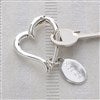 Personalized Heart Shaped Silver Keyring
