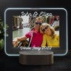 Horizontal LED Picture Frame Engraved Light Up Glass Frame