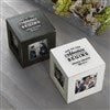 Graduation Compass Personalized Photo Cube - White