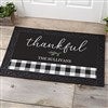Black & White Buffalo Check Personalized Doormat 20x35