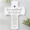 Love Is Patient Personalized Wedding Cross - 5x7