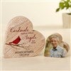 Cardinal Memorial Personalized Wooden Heart Keepsake