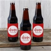 Design Your Own Personalized Beer Bottle Labels - Set Of 6 - Red