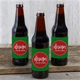 Design Your Own Personalized Beer Bottle Labels - Set Of 6 - Red