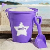 Personalized Plastic Beach Pail & Shovel - Shapes