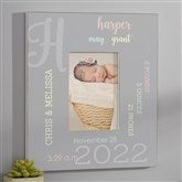 Modern All About Baby Girl Personalized 4x6 Box Frame - Vertical