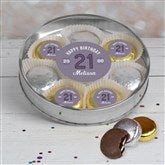 Modern Birthday For Her Large Tin with 8 Chocolate Covered Oreo Cookies ...