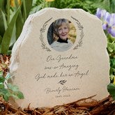 Personalized Photo Standing Garden Stone - God Made an Angel