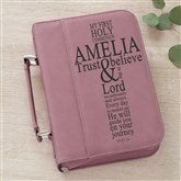 First Communion Personalized Bible Cover-Pink