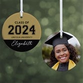 Collegiate Year Personalized Graduation Ornament- 2.85" Glossy - 2 Sided