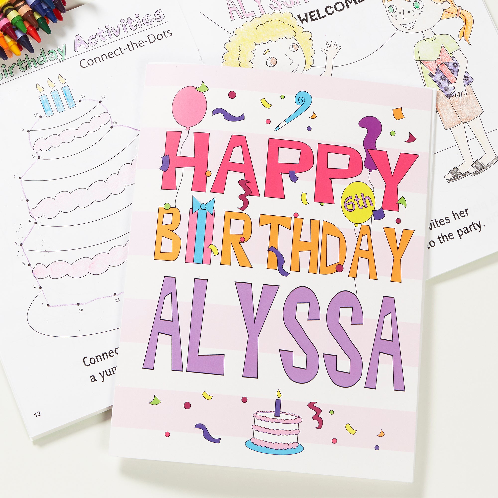 Happy Birthday Boy or Girl Personalized Coloring Activity Book ...