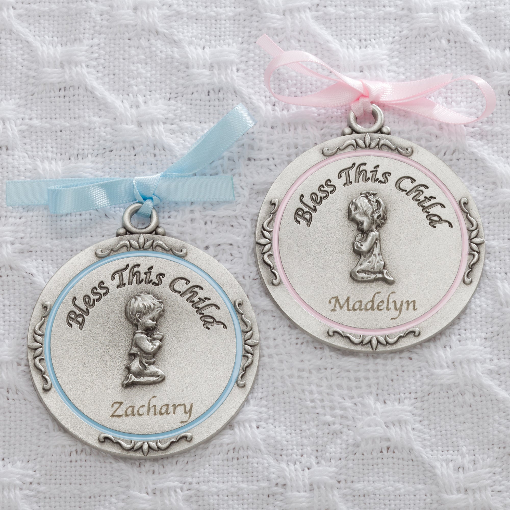 11607 - Baptism Blessings Personalized Crib Medallion