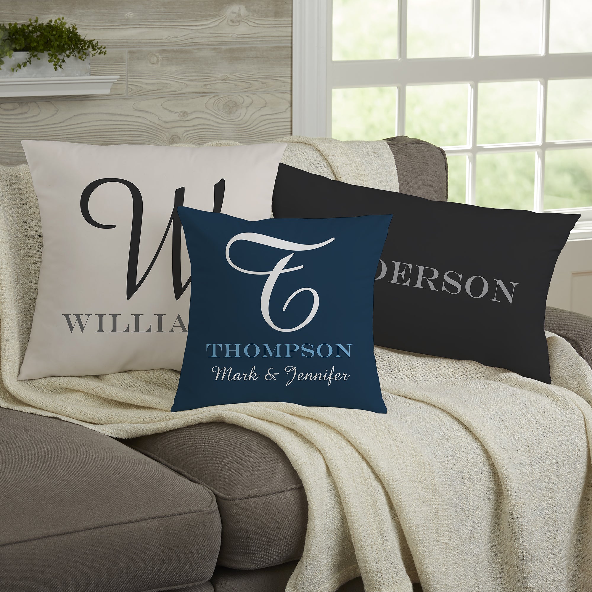 11686 - Our Monogram Personalized Throw Pillow