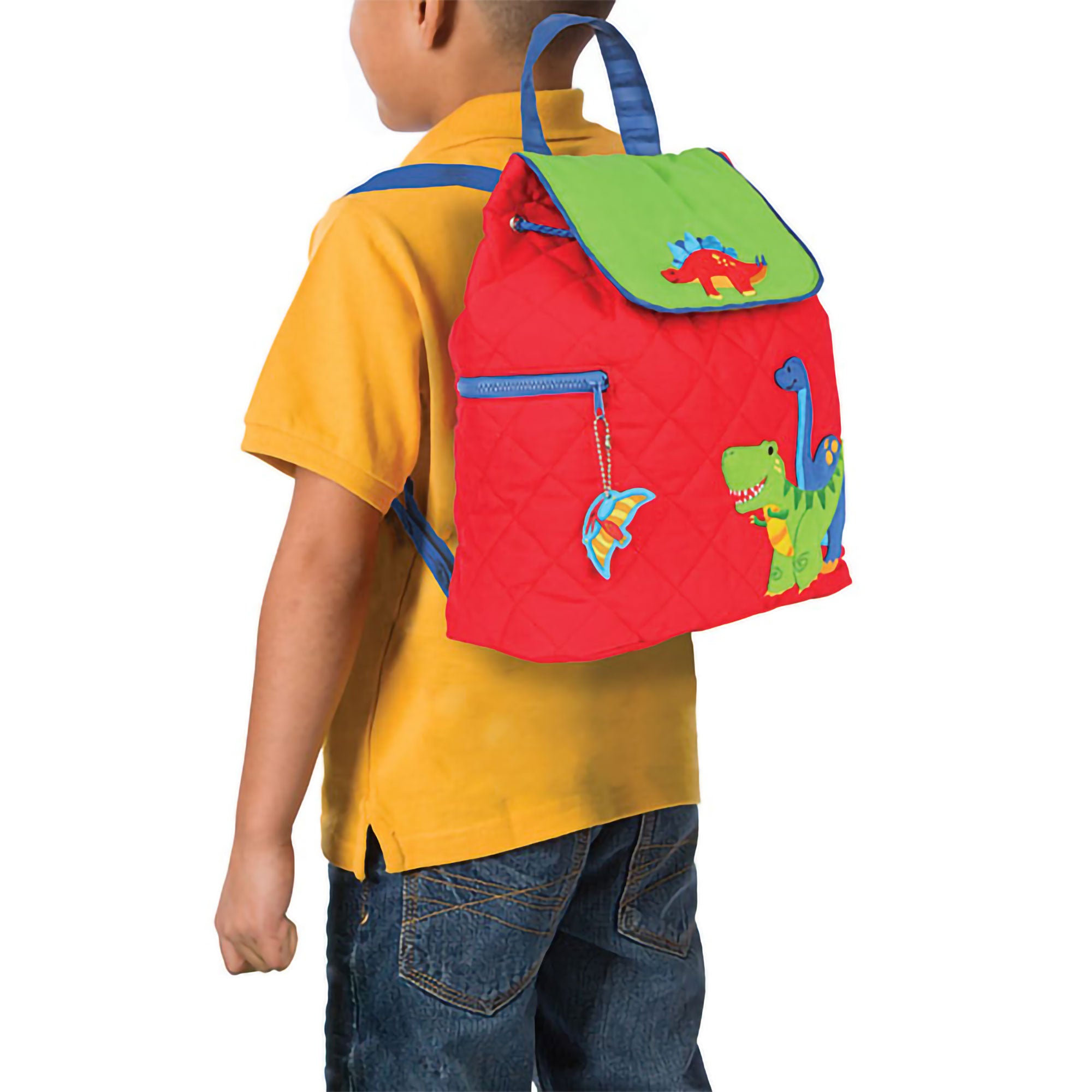 17027 - Red Dino Embroidered Kid's Backpack