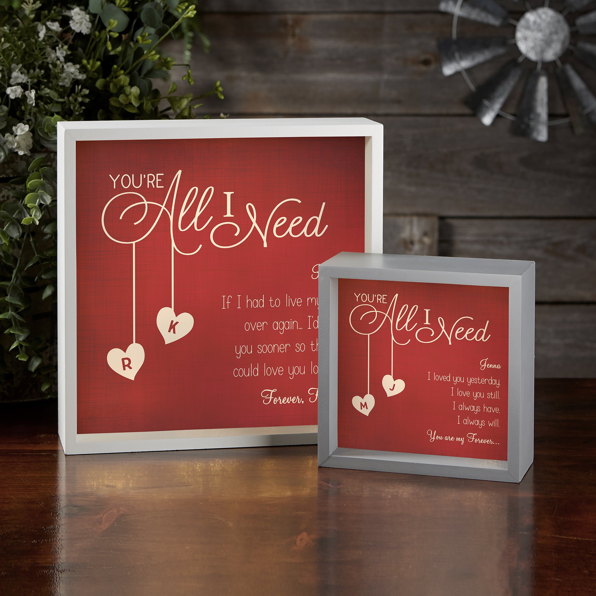 18268 - All I Need Personalized LED Light Shadow Box