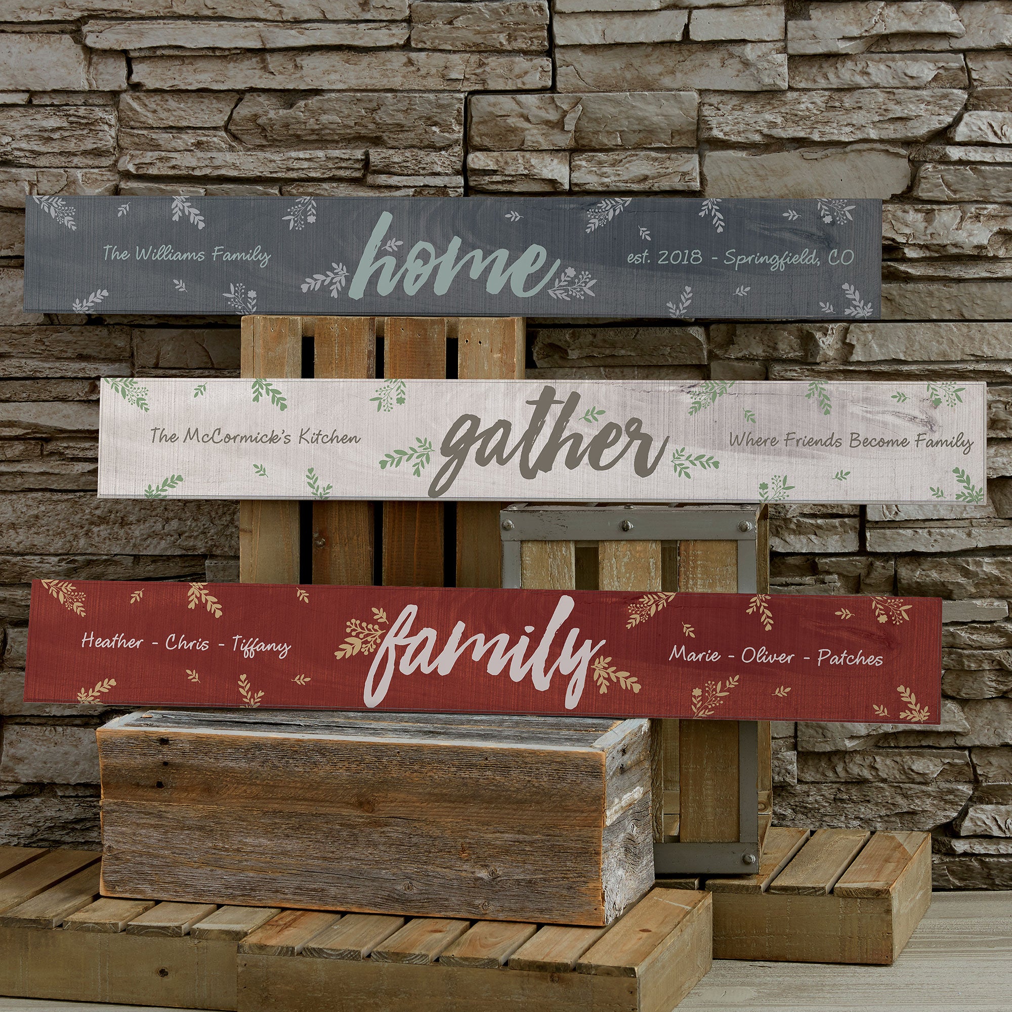 19113 - Cozy Home Personalized Wooden Sign