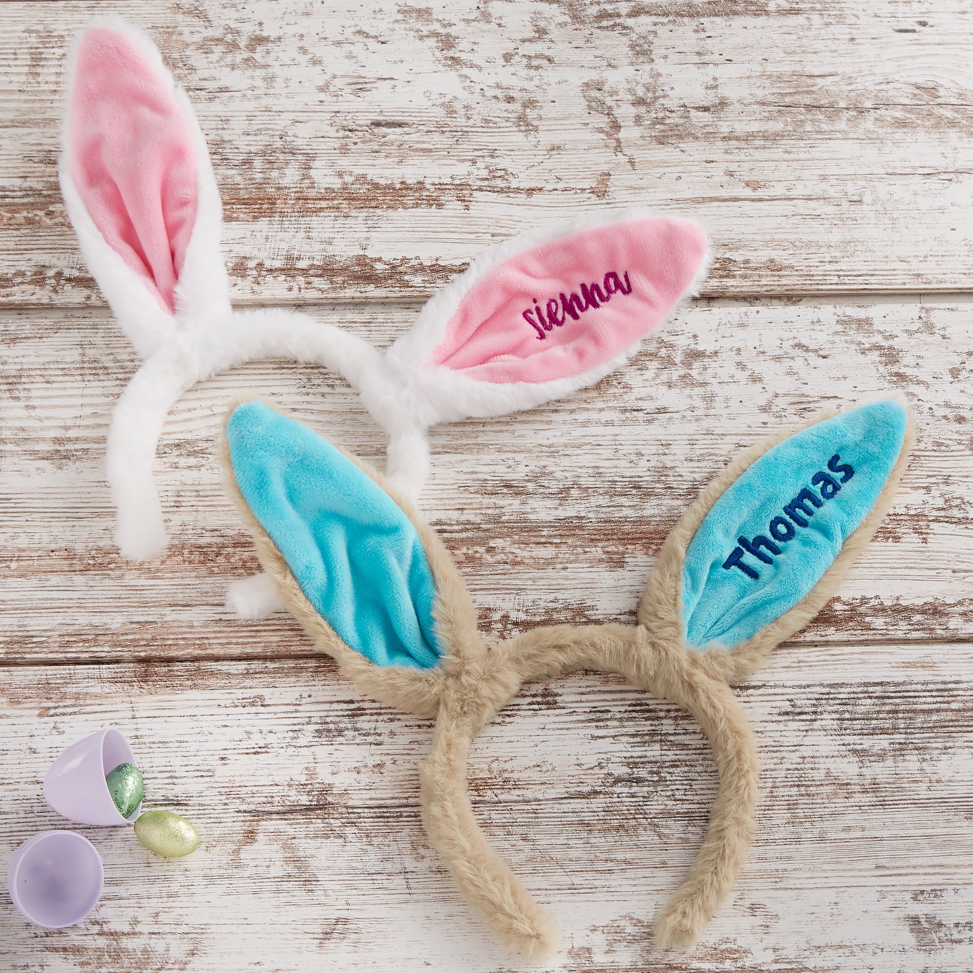 22431 - Embroidered Easter Bunny Ear Headband
