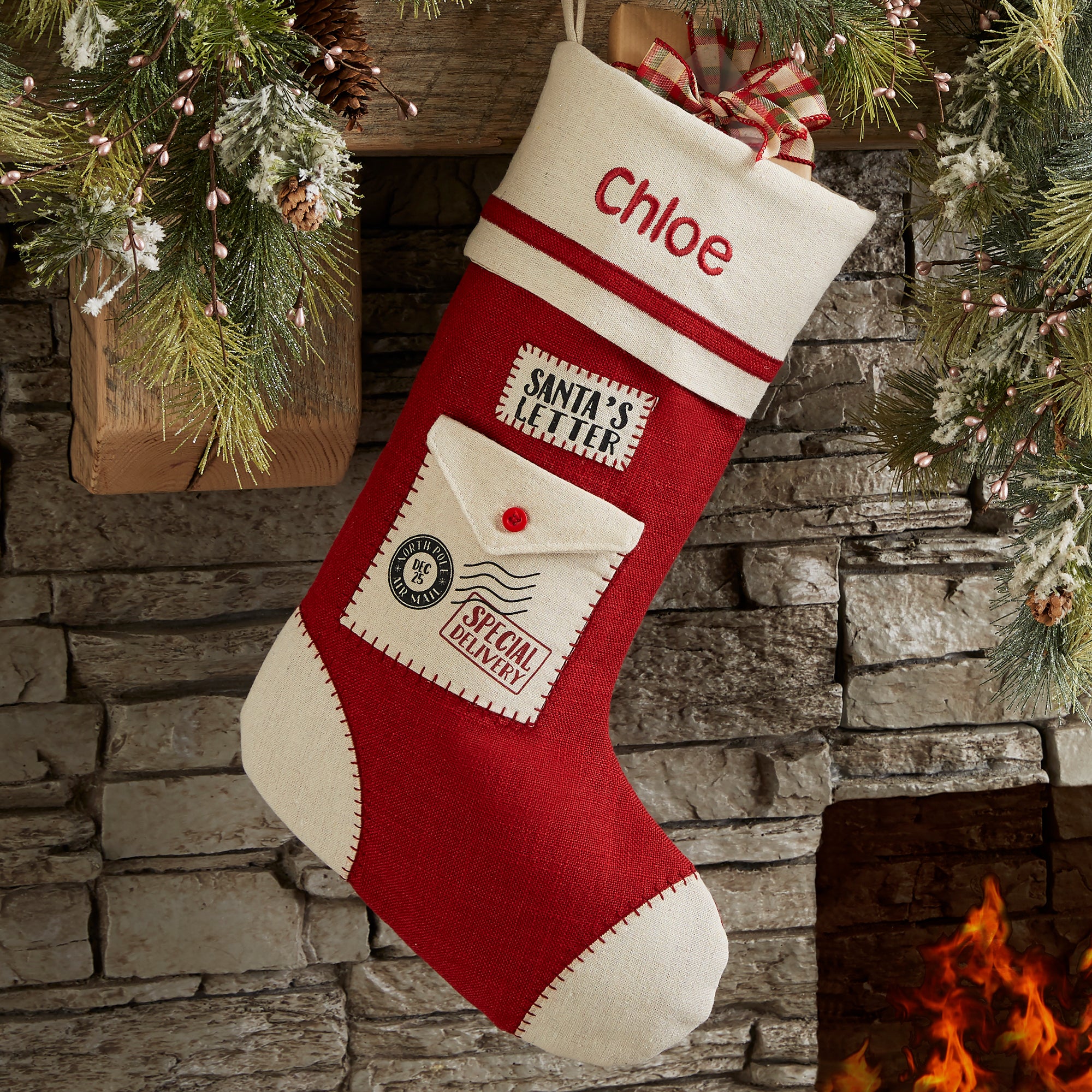 24881 - Santa's Letter Personalized Christmas Stocking