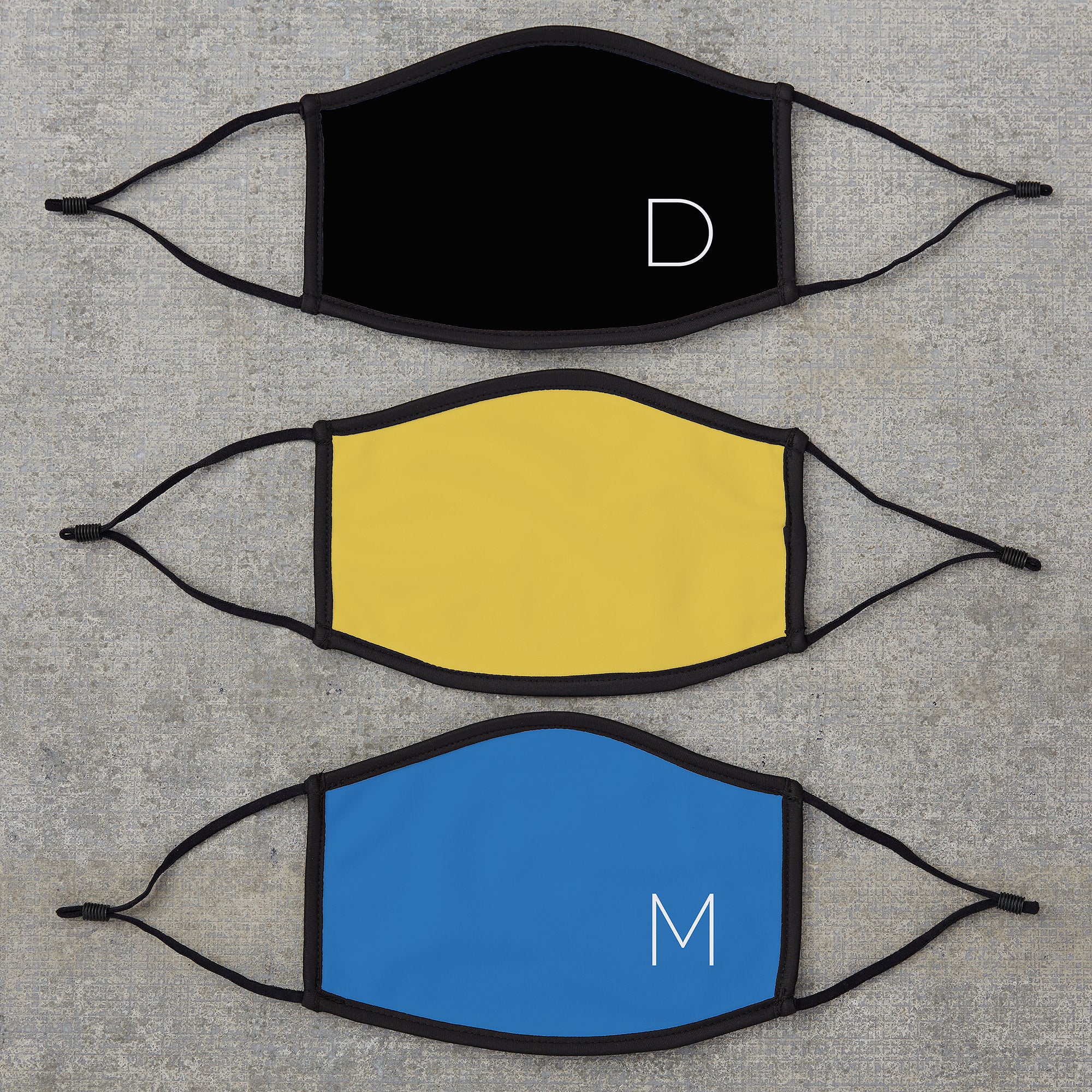 28909 - Men's Solid Monogram Personalized Adult Face Mask