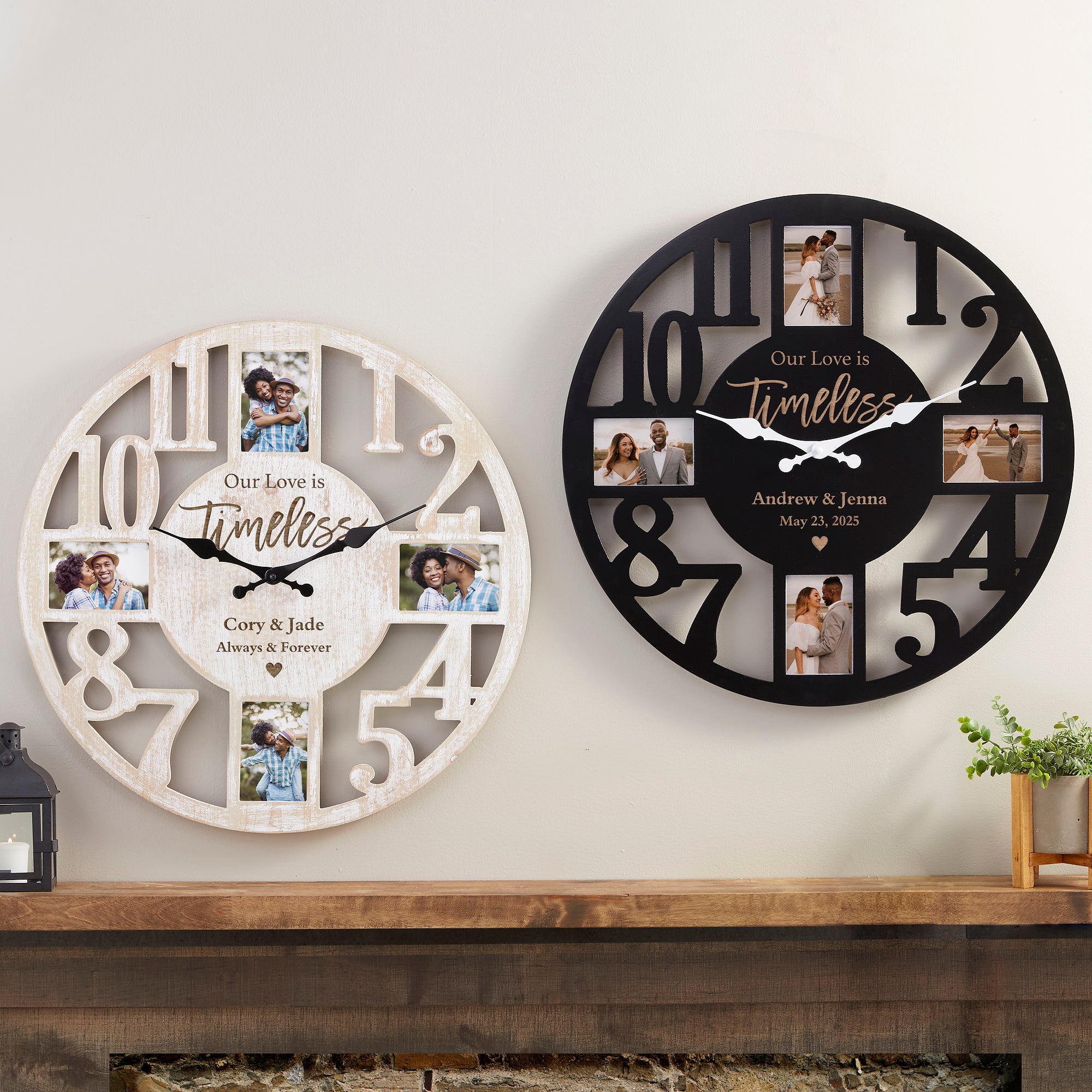 38648 - Our Love Is Timeless Personalized Picture Frame Wall Clock