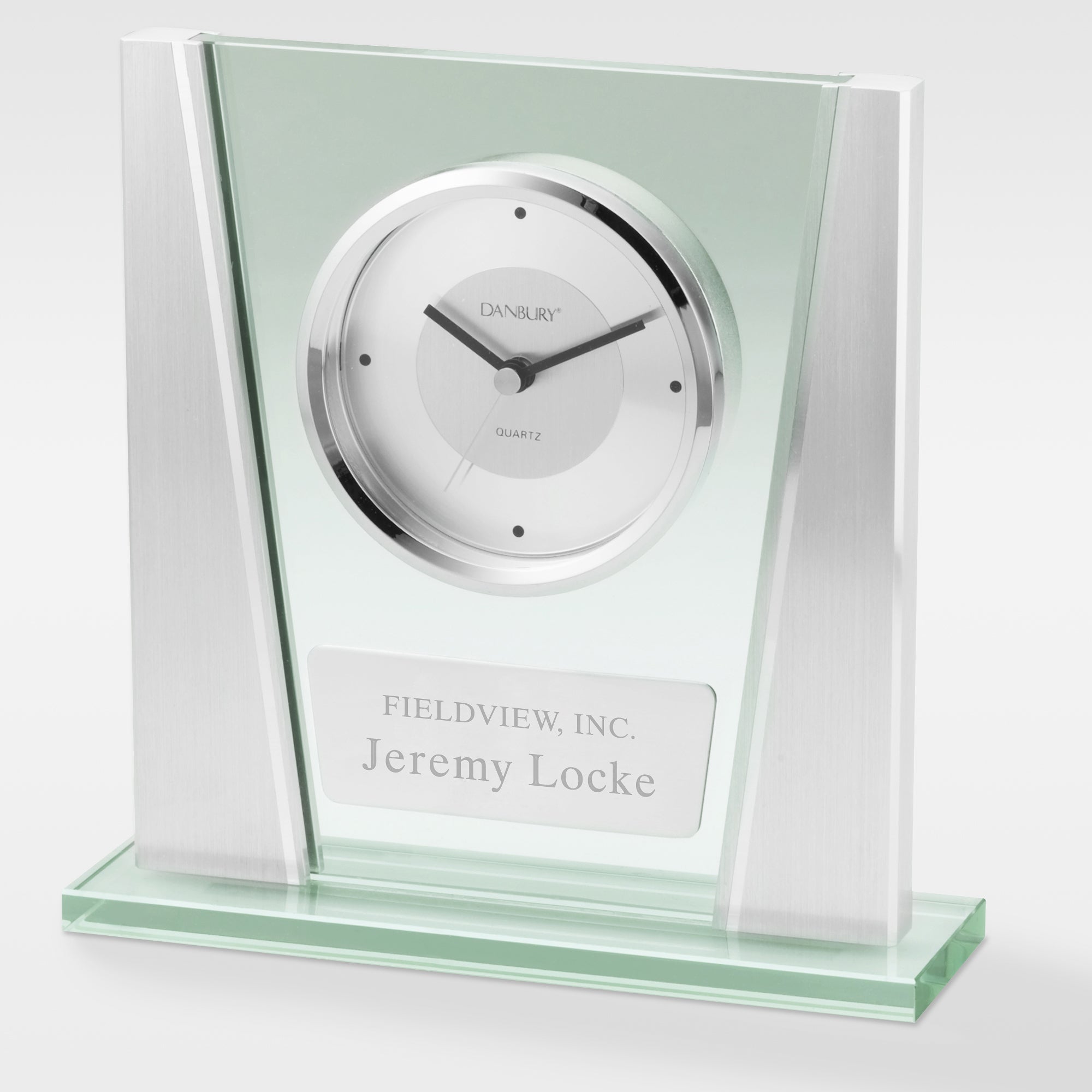 41287 - Personalized Logo Modern Glass Clock