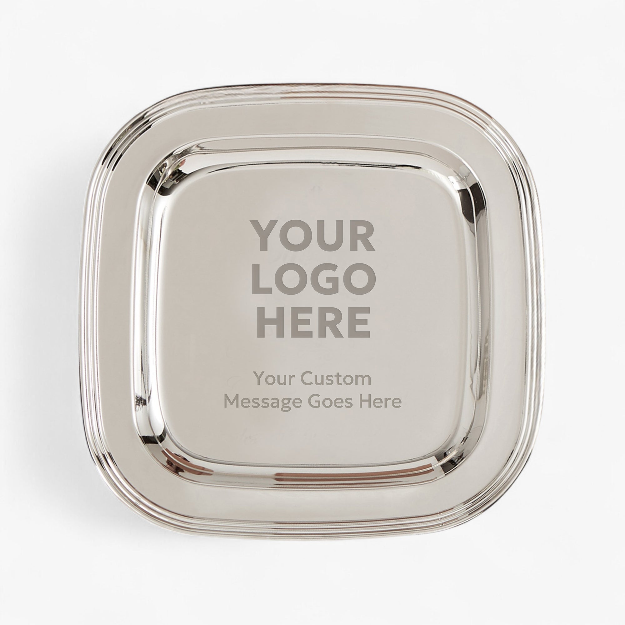 Personalized Logo Silver Tray | Corporate Gifts