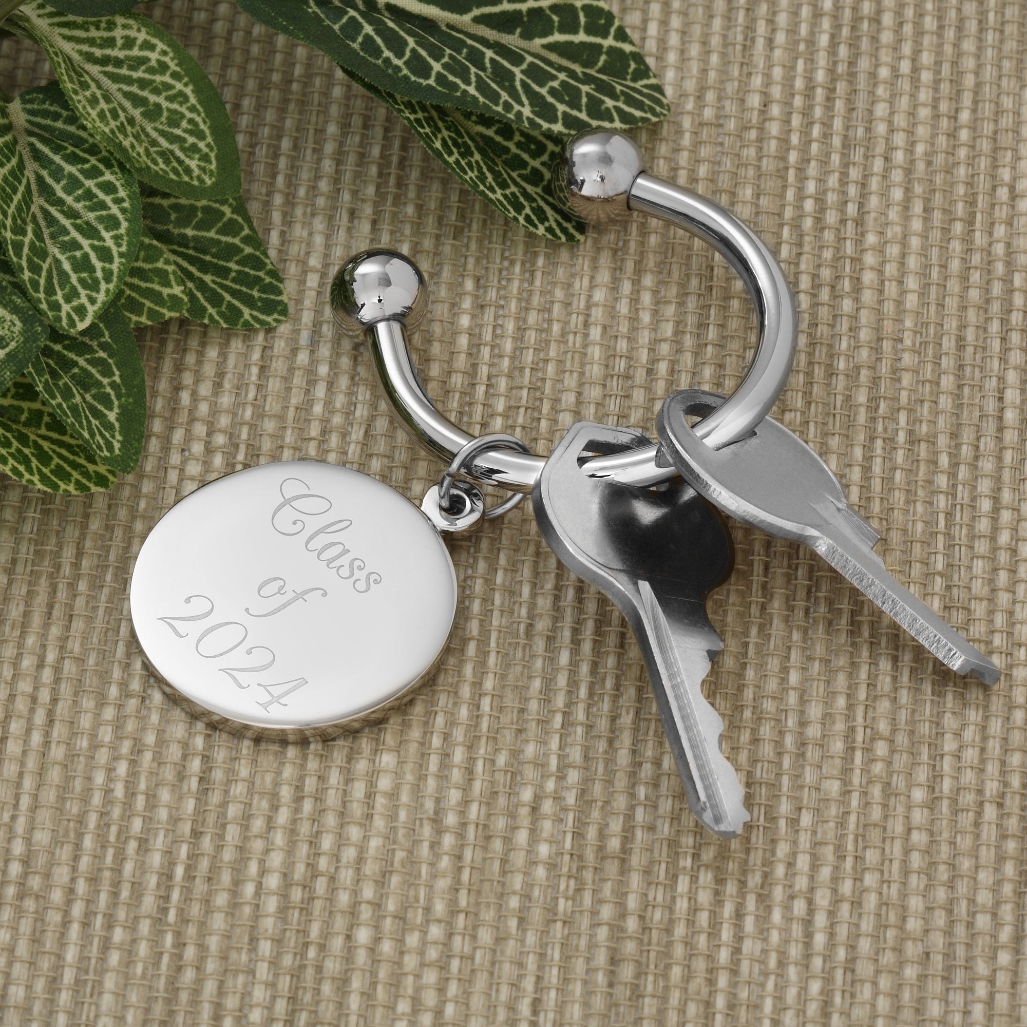 5407 - Graduation Personalized Silver-Plated Keyring