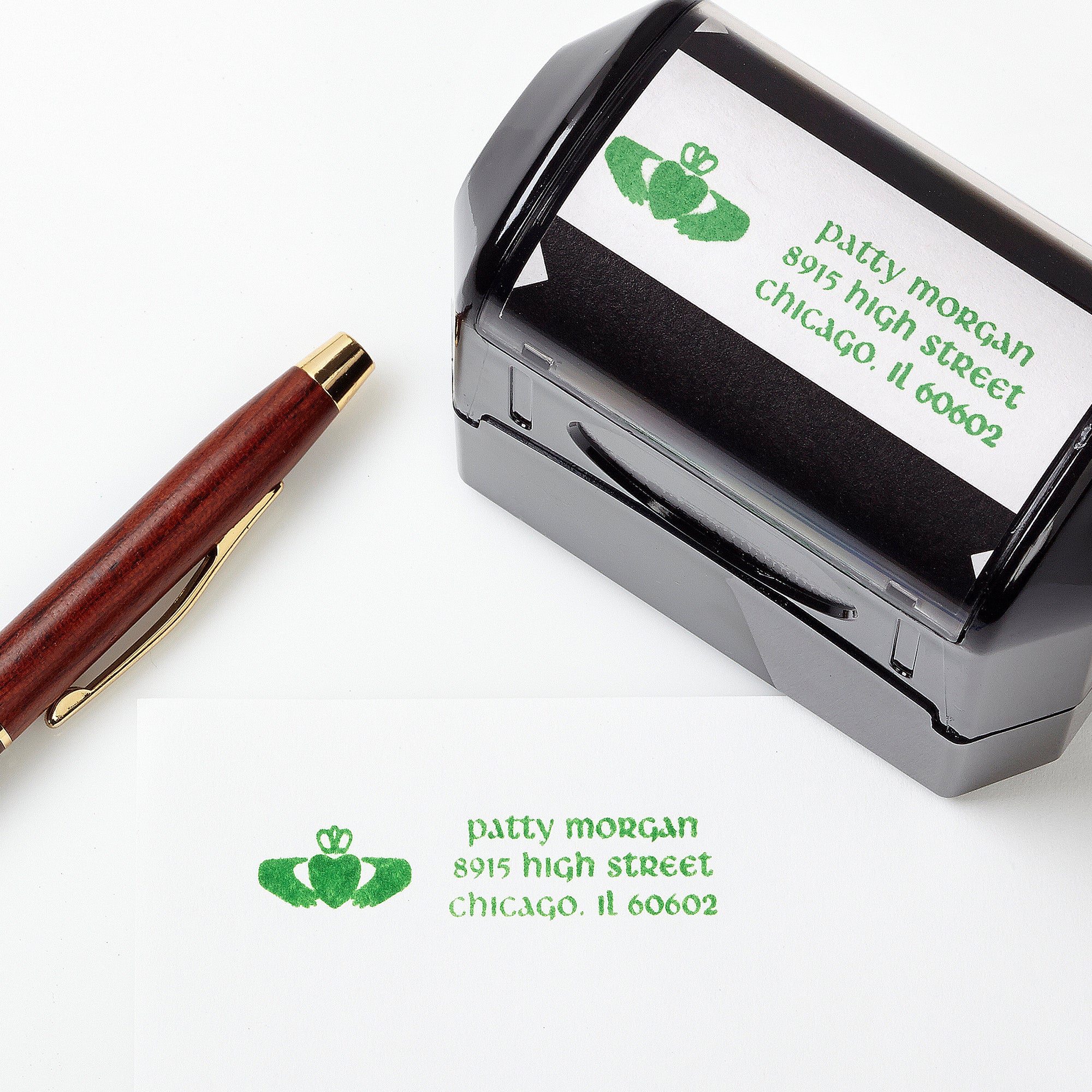 6584 - Golden Claddagh Personalized Note Cards