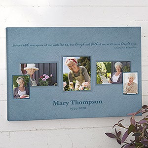 Personalized Memorial Photo Canvas - Wonderful Life - 3 Photos