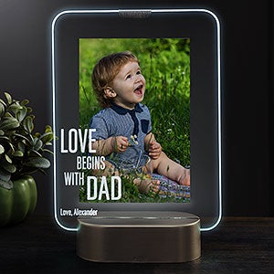 Love Begins With Mom Personalized LED Picture Frame - Vertical