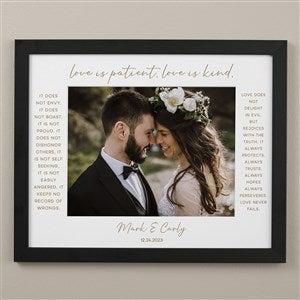 Love Is Patient Personalized Wedding Glass Frames