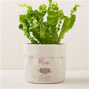 Floral Special Message Personalized Mini Flower Pot