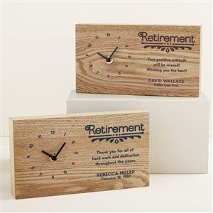 Engraved Glass Personalized Retirement Clock - Timeless Recognition