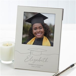 Personalized Graduation Photo Keepsake Box - Scripty Grad Cap