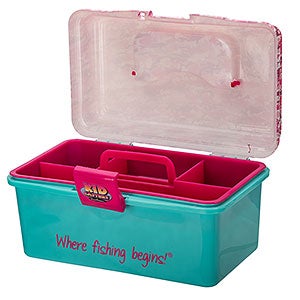 Pink camo tackle box store