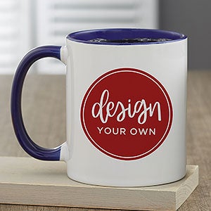 Design Your Own Personalized Coffee Mug - 11oz Blue