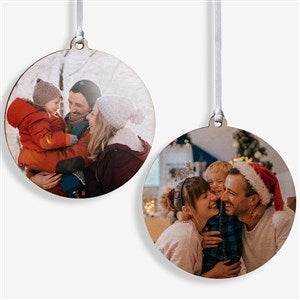 Custom Photo Christmas Ornament - 2 Sided Wood