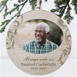In Loving Memory Personalized Memorial Photo Ornament - 1 Sided Wood