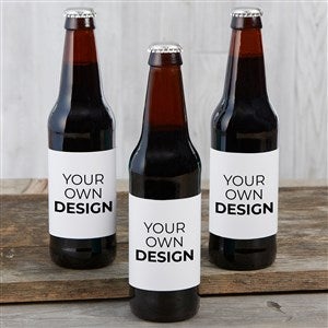 Design Your Own White Beer Bottle Labels - Set Of 6