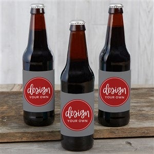 Design Your Own Grey Beer Bottle Labels - Set Of 6