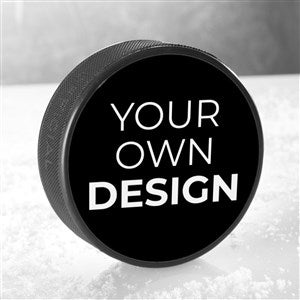 Design Your Own Personalized Hockey Puck- Black