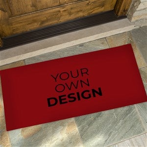Design Your Own Red Colored Oversized Doormat