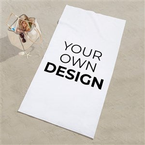 Design Your Own Personalized Beach Towel - White