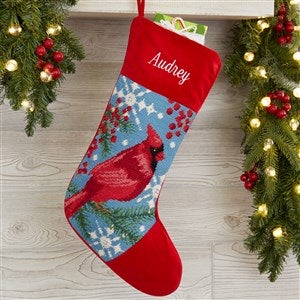 Personalized Needlepoint Christmas Stockings - Winter Charm