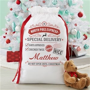 Personalized Christmas Gift Santa Bag - Special Delivery - Large