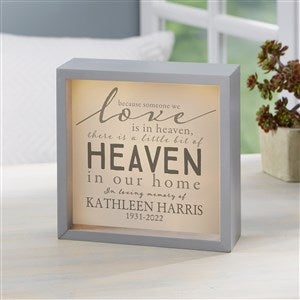 Personalized Memorial Shadow Box With Light