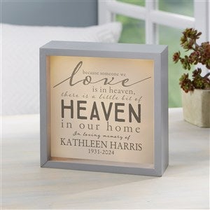 Personalized Memorial Shadow Box With Light