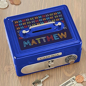 Personalized Cash Box - Stencil Name