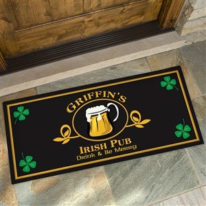Old Irish Pub Oversized Personalized Doormat - 24x48