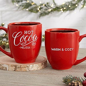 Hot Cocoa Personalized Vintage Bistro Mug